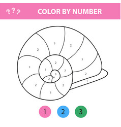 Color number educational game for kids cartoon Vector Image