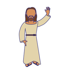 Jesus face cartoon Royalty Free Vector Image - VectorStock