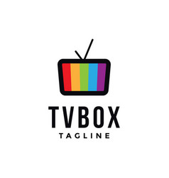 Tv or television channel logo design template Vector Image