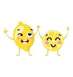 Cartoon fruit characters group Royalty Free Vector Image