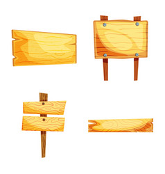 Wood road signs arrows Royalty Free Vector Image