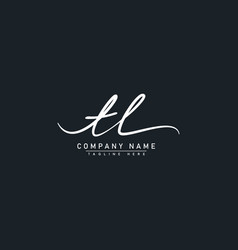 Handwritten signature logo for initial letter ma Vector Image
