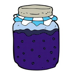 Comic cartoon jar of marmalade Royalty Free Vector Image