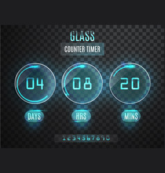 Countdown timer white color mechanical scoreboard Vector Image