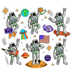 Space set Royalty Free Vector Image - VectorStock