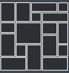 Montage collage photo frame template Royalty Free Vector