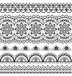 Seamless lace retro pattern in black Royalty Free Vector