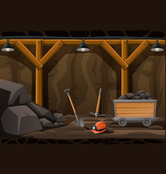 Cartoon mine entrance Royalty Free Vector Image