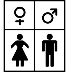 Checkboxes fill in gender list male female Vector Image