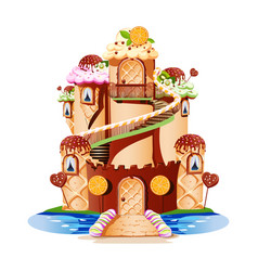 Magic sweet house Royalty Free Vector Image - VectorStock