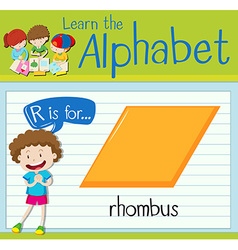 Flashcard alphabet r is for reef Royalty Free Vector Image