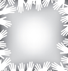 Border of hands Royalty Free Vector Image - VectorStock
