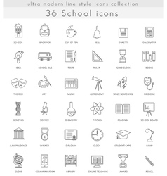 Big school icon set Royalty Free Vector Image - VectorStock