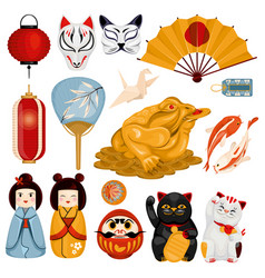 Japanese mon symbols Royalty Free Vector Image