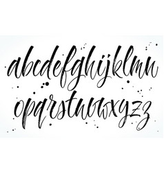 Brushpen lettering alphabet Royalty Free Vector Image