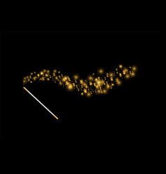 Golden magic wand Royalty Free Vector Image - VectorStock