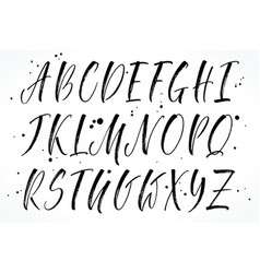 Brushpen lettering alphabet Royalty Free Vector Image