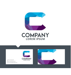 Colorful font - letter c Royalty Free Vector Image