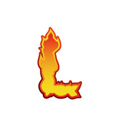 Tattoo fire font flame alphabet fiery letters Vector Image
