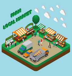 Farmers market flowchart concept Royalty Free Vector Image