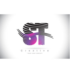 St s t letter logo design in black colors Vector Image