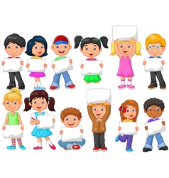 Cartoon children are learning Royalty Free Vector Image