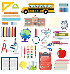 School set Royalty Free Vector Image - VectorStock