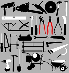 Toolbox with tools design elements Royalty Free Vector Image