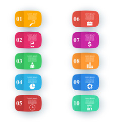 Infographic design list of 10 items Royalty Free Vector