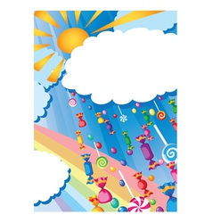 Candy and sweets card Royalty Free Vector Image