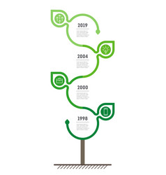 Timeline infographic of planting tree process Vector Image