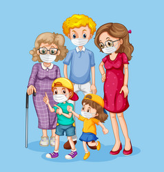 Group family member characters Royalty Free Vector Image