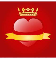 Ruby red angular heart icon Royalty Free Vector Image