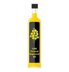 2 yellow bottles with canola oil Royalty Free Vector Image