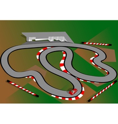 Race car sport track curve road top view Vector Image