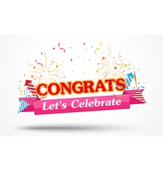 Congratulations celebration design Royalty Free Vector Image