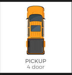 Modern vehicle transport top view icons set Vector Image