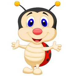 Cartoon funny ladybug Royalty Free Vector Image