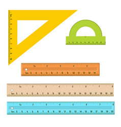 Protractor scale measuring rulers Royalty Free Vector Image