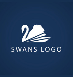 Swan logo sign emblem-13 Royalty Free Vector Image