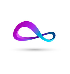 Blue abstract infinity endless symbol and icon Vector Image