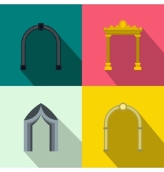 Flat line icon for lancet arch vector by YershovO - Image #3711810 ...