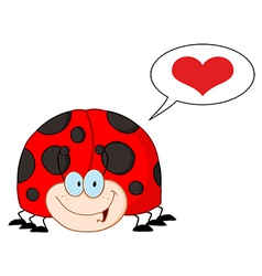 Happy ladybug smiling Royalty Free Vector Image
