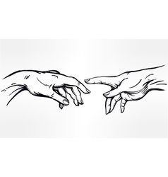 Adam hand of God like creation Vector Image by microstocksec - Image ...