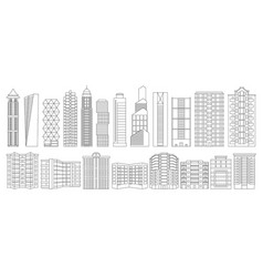 Drawing generic modern high rise buildings Vector Image
