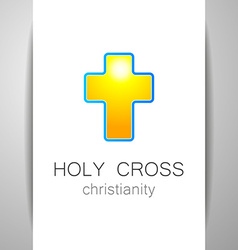 Gold cross Royalty Free Vector Image - VectorStock