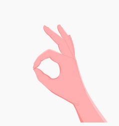 Hand showing okay Royalty Free Vector Image - VectorStock