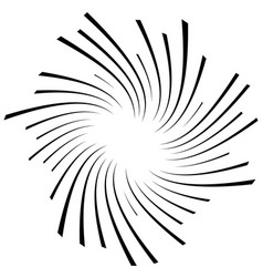 Radial spiral rays set psychedelic Royalty Free Vector Image