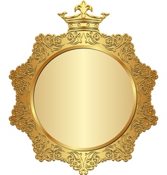 Royal green background with golden frame Vector Image
