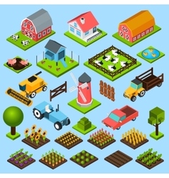 Farm flat icons set Royalty Free Vector Image - VectorStock